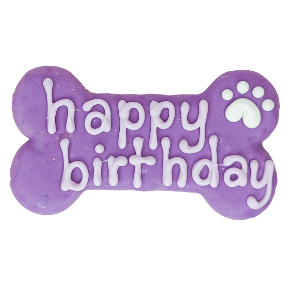 Bosco and Roxy's Birthday | Purple Happy Birthday 6" Bone – Petland Canada