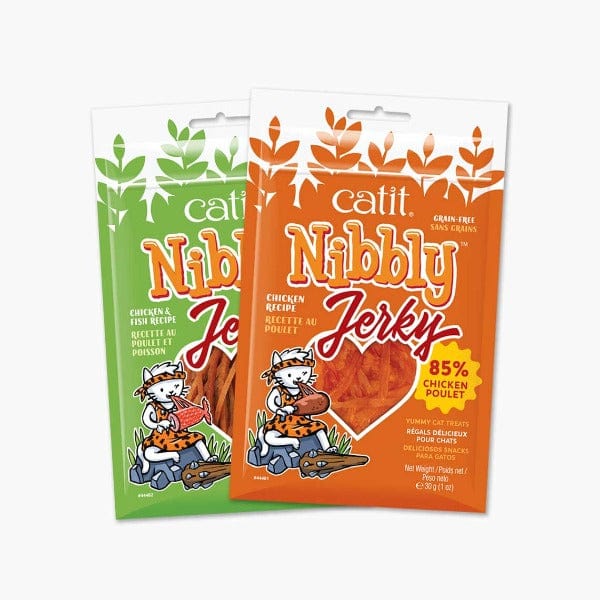 Catit Nibbly Jerky Chicken & Fish Recipe Cat Treats – Petland Canada