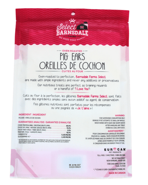 Barnsdale Farms Select Oven Roasted Pig Ears Dog Treats – Petland Canada