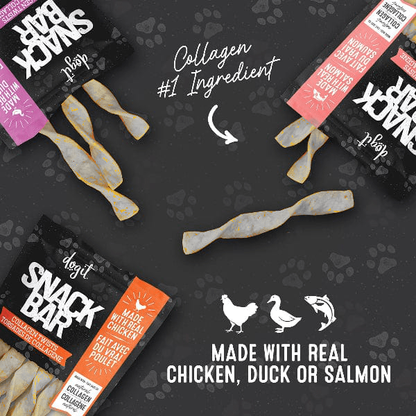 Dogit Snack Bar Salmon Collagen Twists – Petland Canada