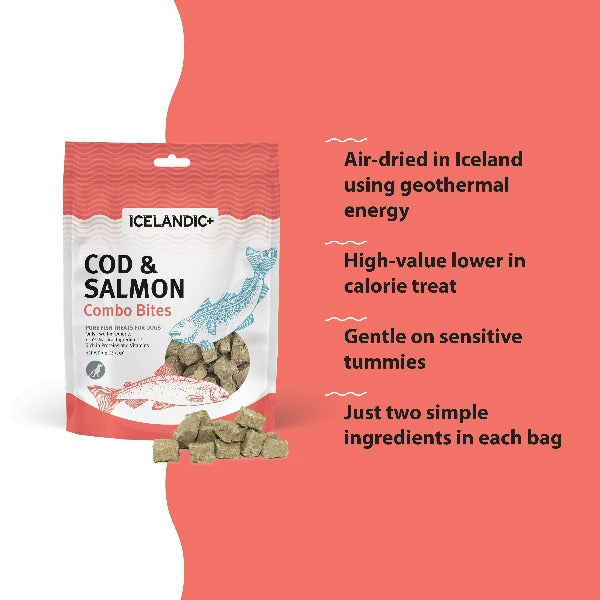 Icelandic+ Cod & Salmon Combo Bites Fish Dog Treats (SPECIAL ORDER ITE ...
