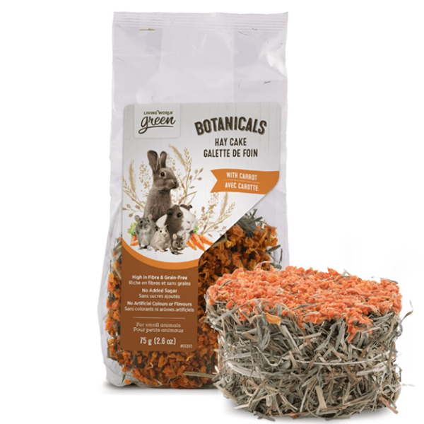 Living World Green Botanicals Hay Cake with Carrot – Petland Canada