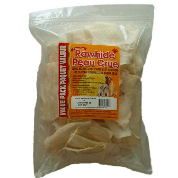 Premium White Rawhide Natural Strips – Petland Canada