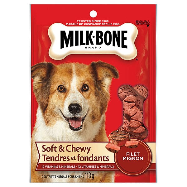 Milk-Bone Filet Mignon Flavour Soft & Chewy Dog Treats – Petland Canada