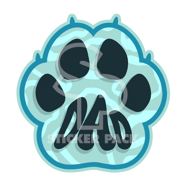 Sticker Pack Dog Sayings - Blue Paw Dad; Small Sticker – Petland Canada