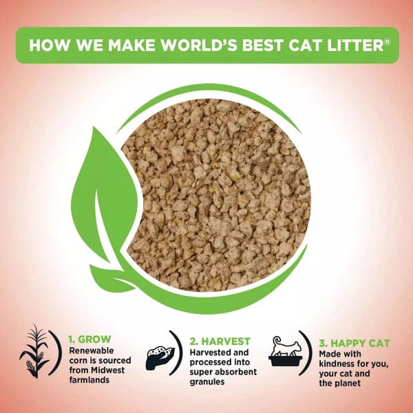 WORLD'S BEST Multi-Cat Unscented Clumping Cat Litter, 14lb – Petland Canada